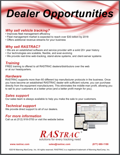 GPS Tracking Dealer Opportunities | RASTRAC